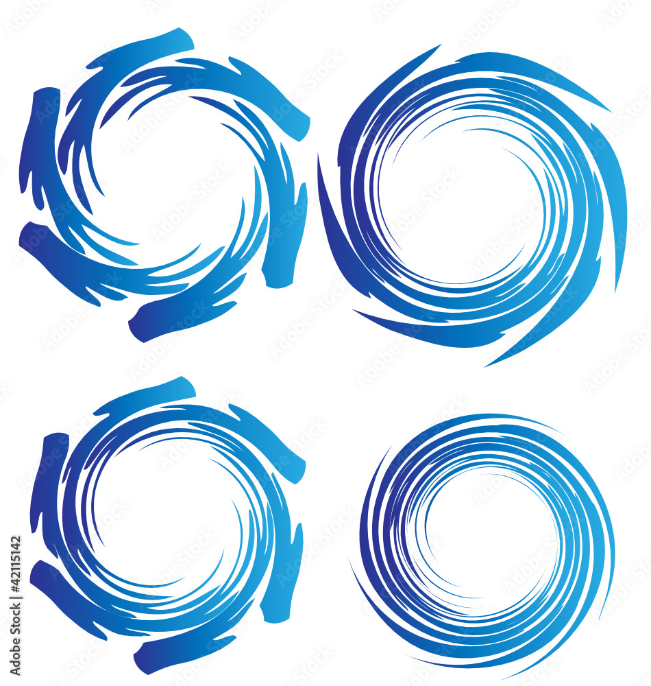 Earth water waves circle logo vector Stock Vector | Adobe Stock