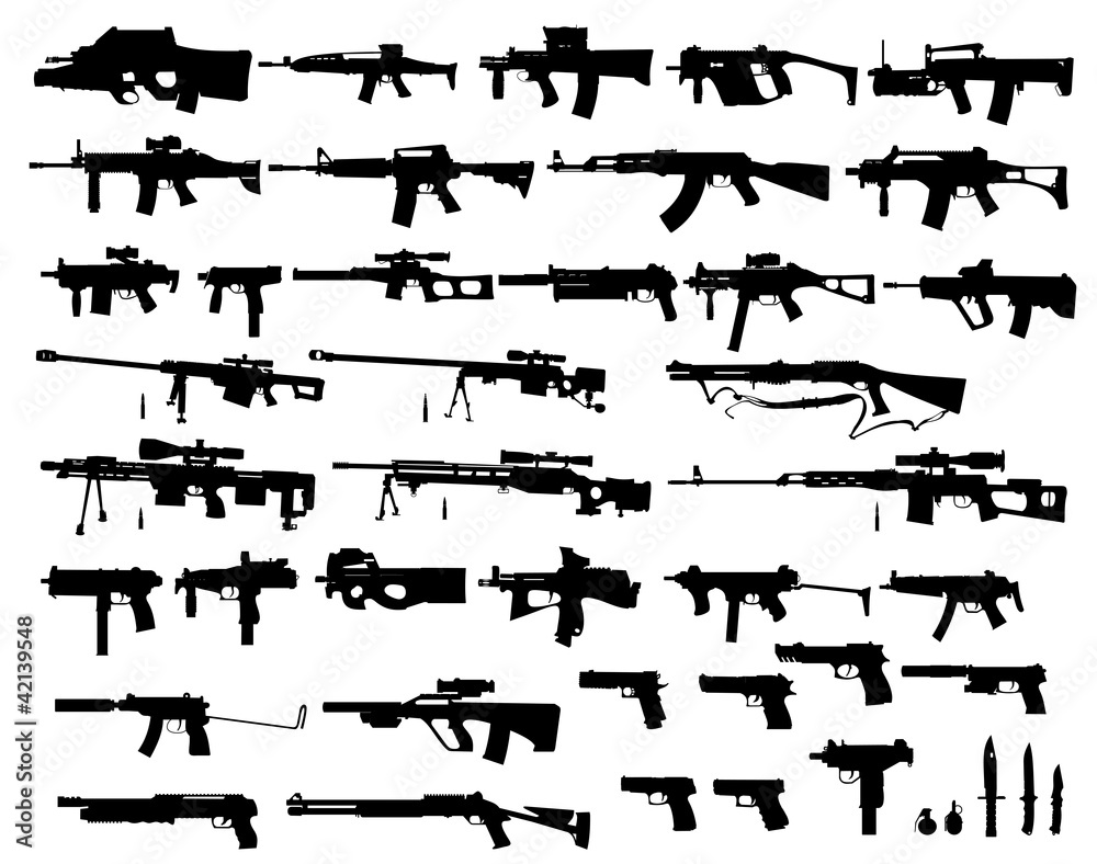weapon vector pack Stock Vector | Adobe Stock