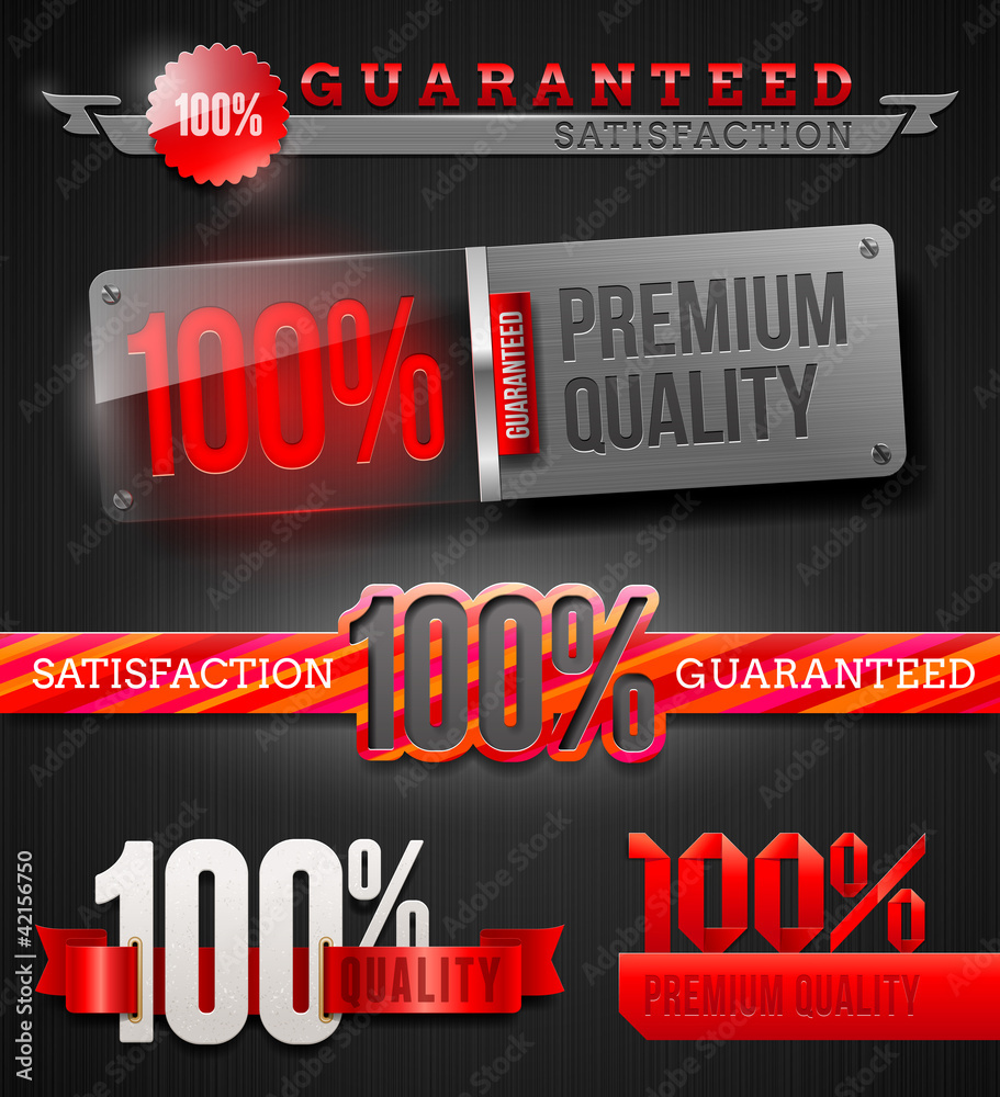 Vector set - signs and emblems of high quality labels Stock Vector ...