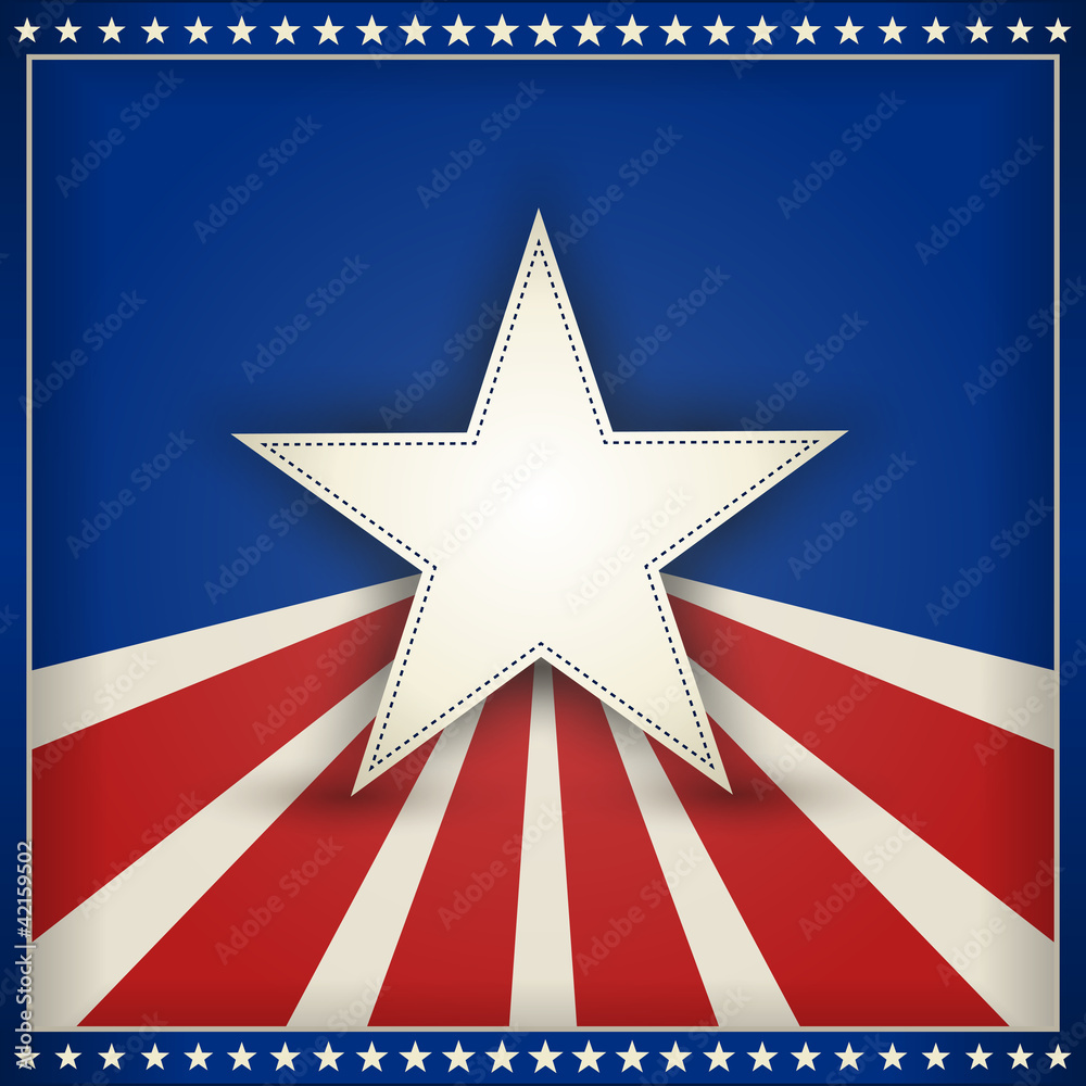 Patriotic USA background with stars and stripes Stock Vector | Adobe Stock