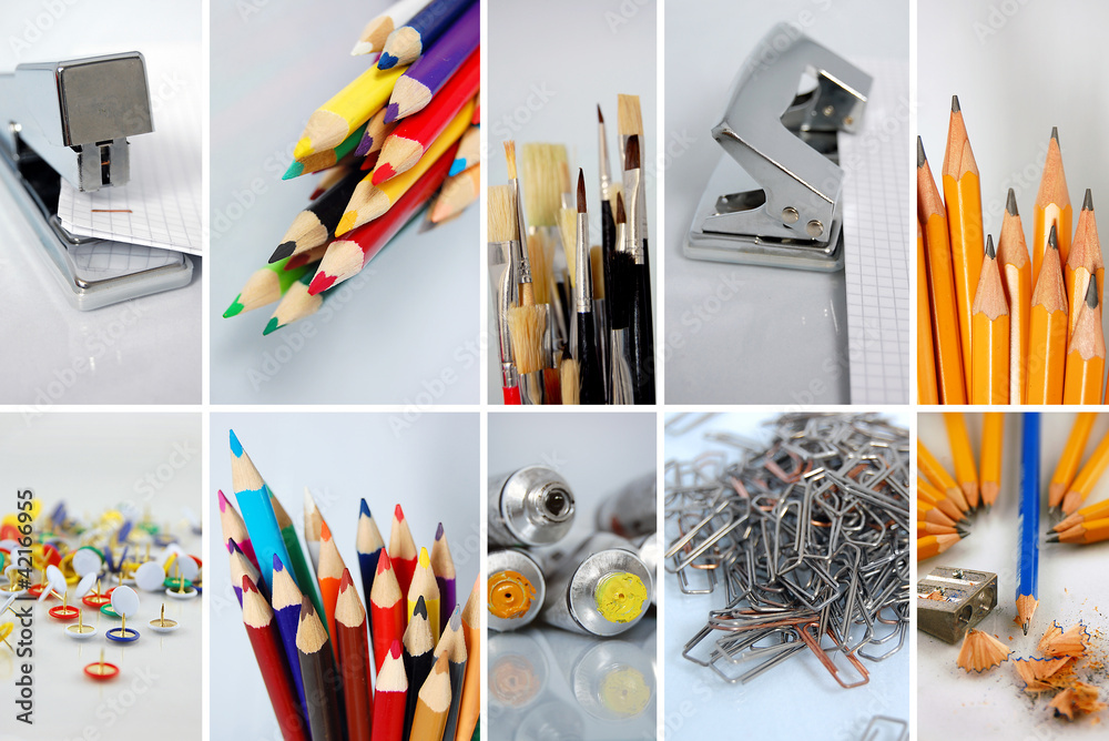 Büromaterialien Stock Photo | Adobe Stock