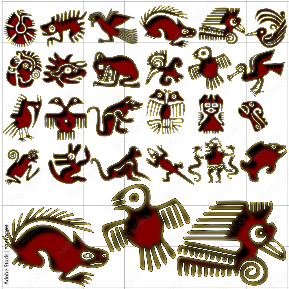 Character meso america scene action background design Stock Vector ...