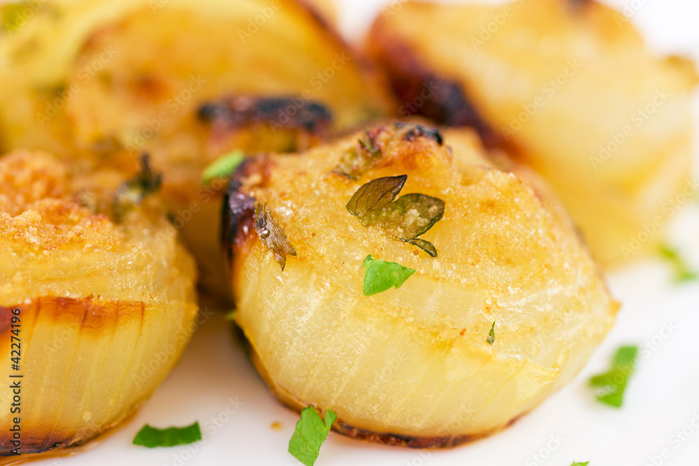 cipolle gratinate al forno Stock Photo | Adobe Stock
