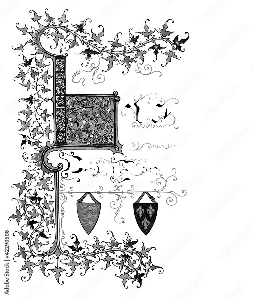 Medieval Enluminure - 13th-14th century Stock Illustration | Adobe Stock