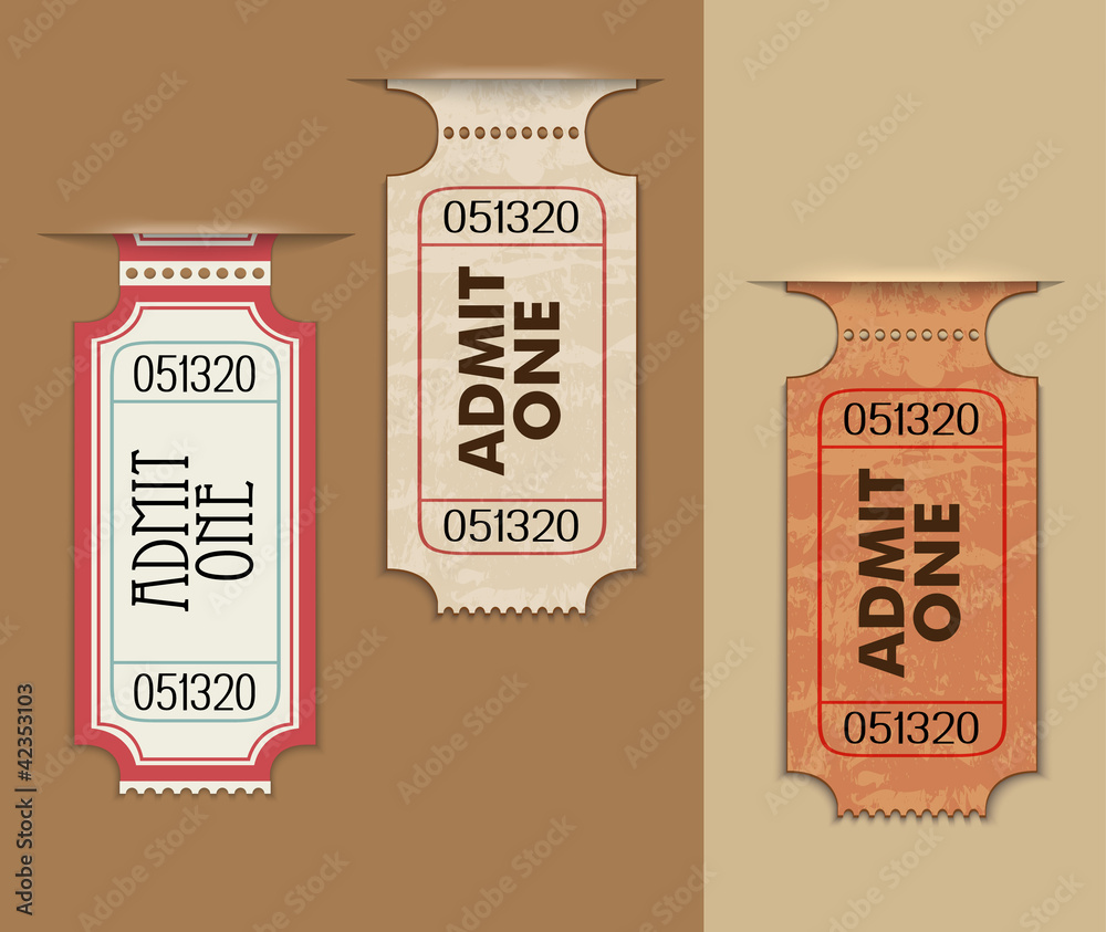 Pull Out Ticket Stubs Stock Vector | Adobe Stock