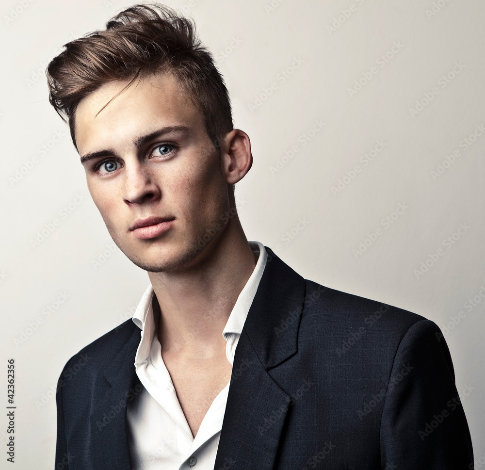 Zdjęcie Stock: Elegant young handsome man. | Adobe Stock