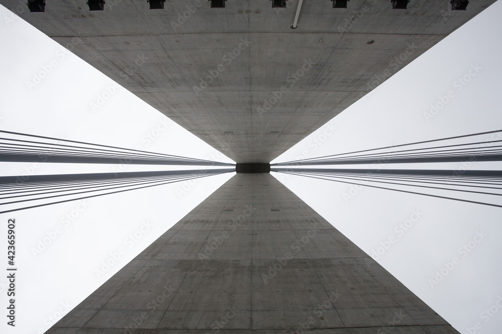 suspension bridge pilon Stock Photo | Adobe Stock