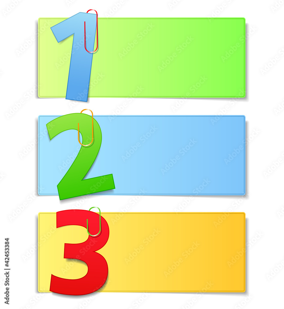 Paper Cards With Numbers Stock Vector Adobe Stock