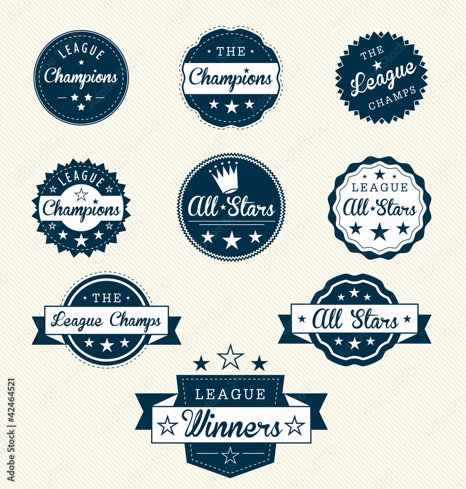 Sports Label Vector Set Stock Vector | Adobe Stock