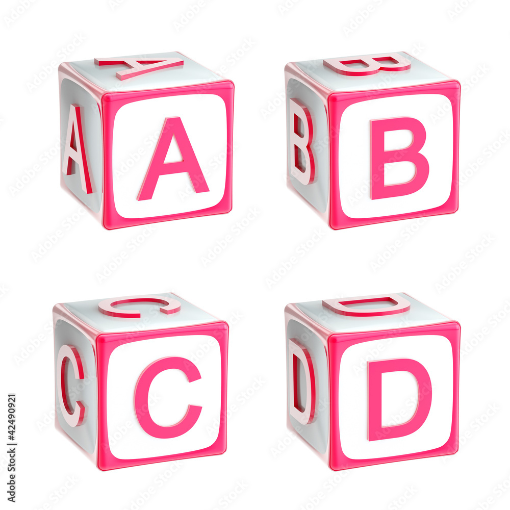 ABC: alphabet made of children playing cubes Stock Illustration | Adobe ...