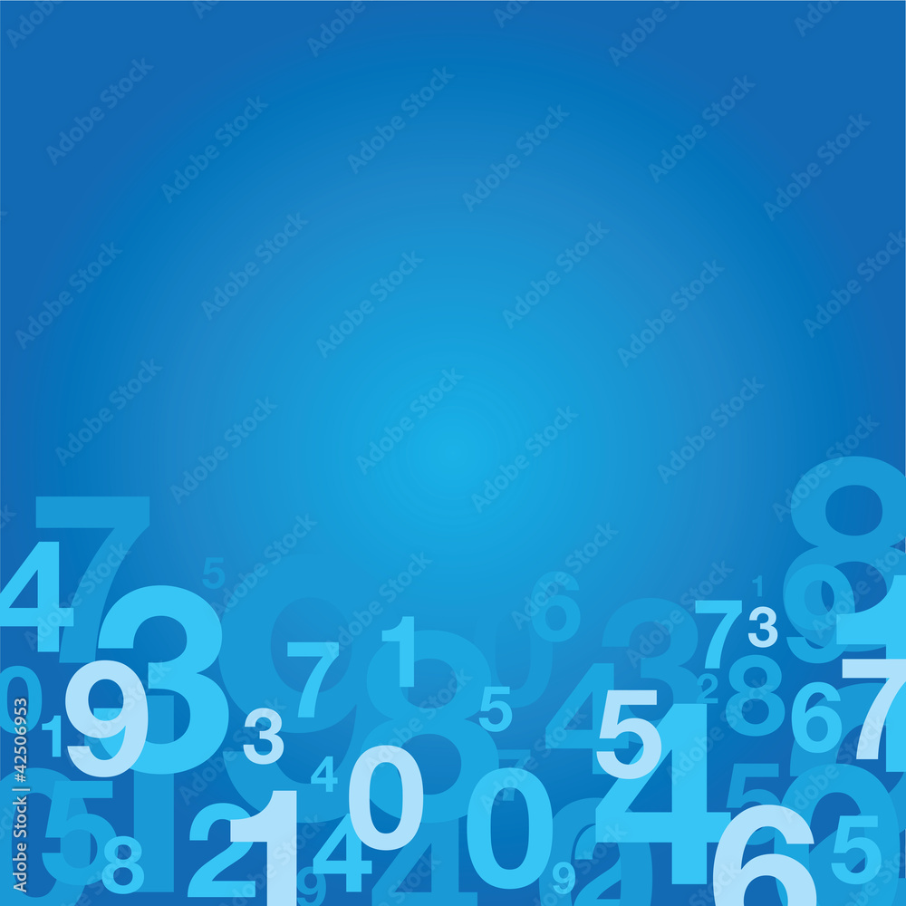 blue number background Stock Vector | Adobe Stock