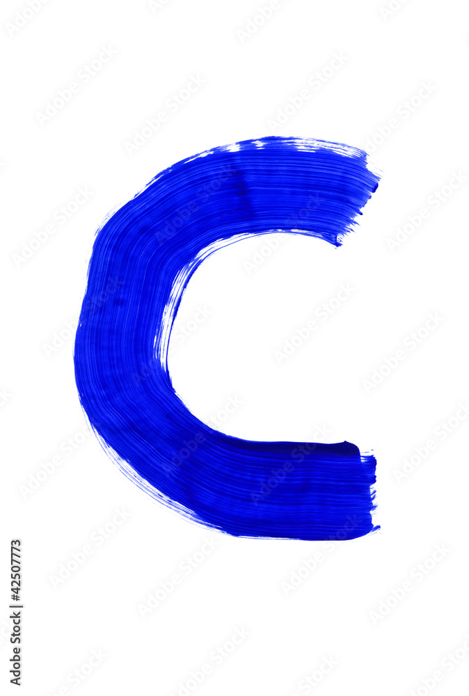 Letter c on white background Stock Photo | Adobe Stock
