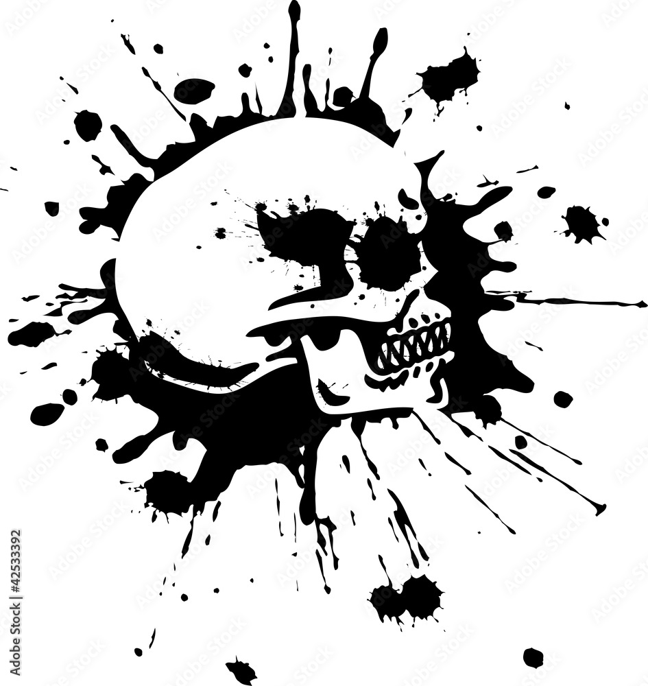 Skull Splatter Stock Vector | Adobe Stock