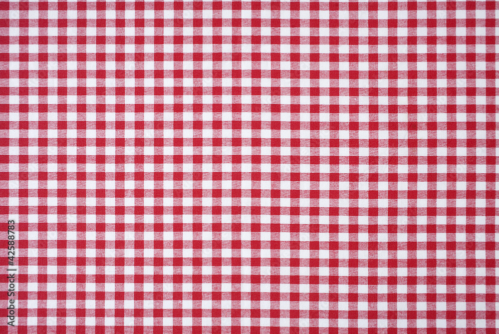 Red and White Checkered Fabric Stock Photo | Adobe Stock
