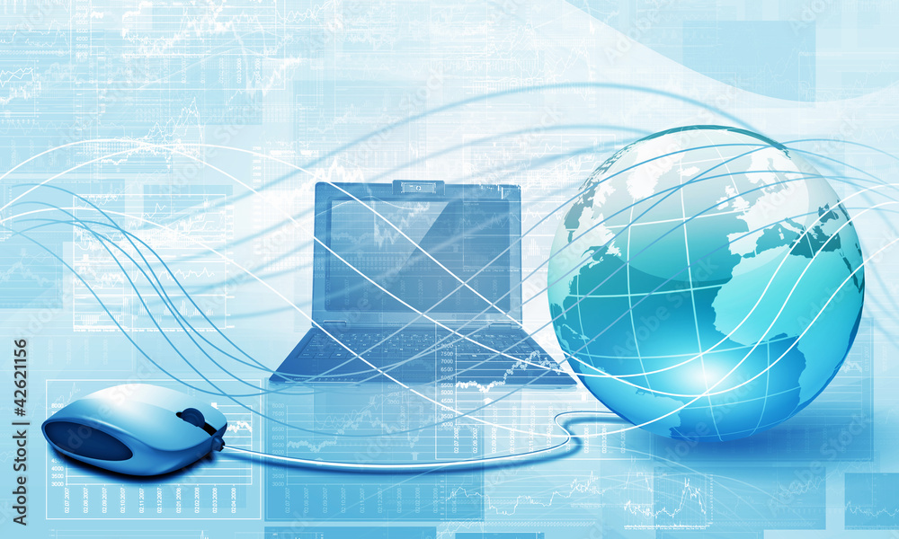 Planet earth and technology background Stock Illustration | Adobe Stock