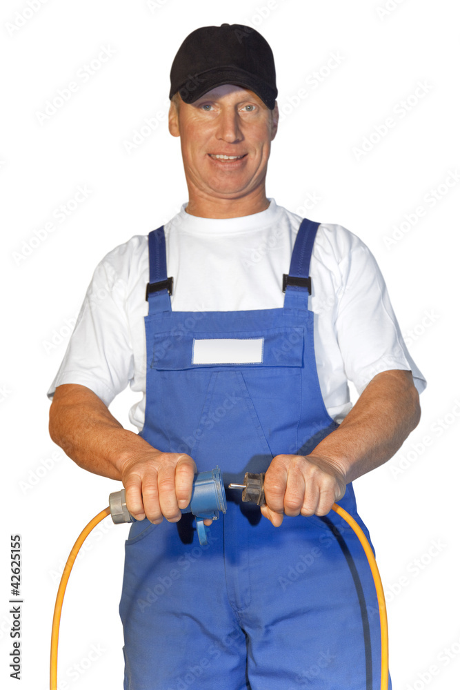Workman on the job Stock Photo | Adobe Stock