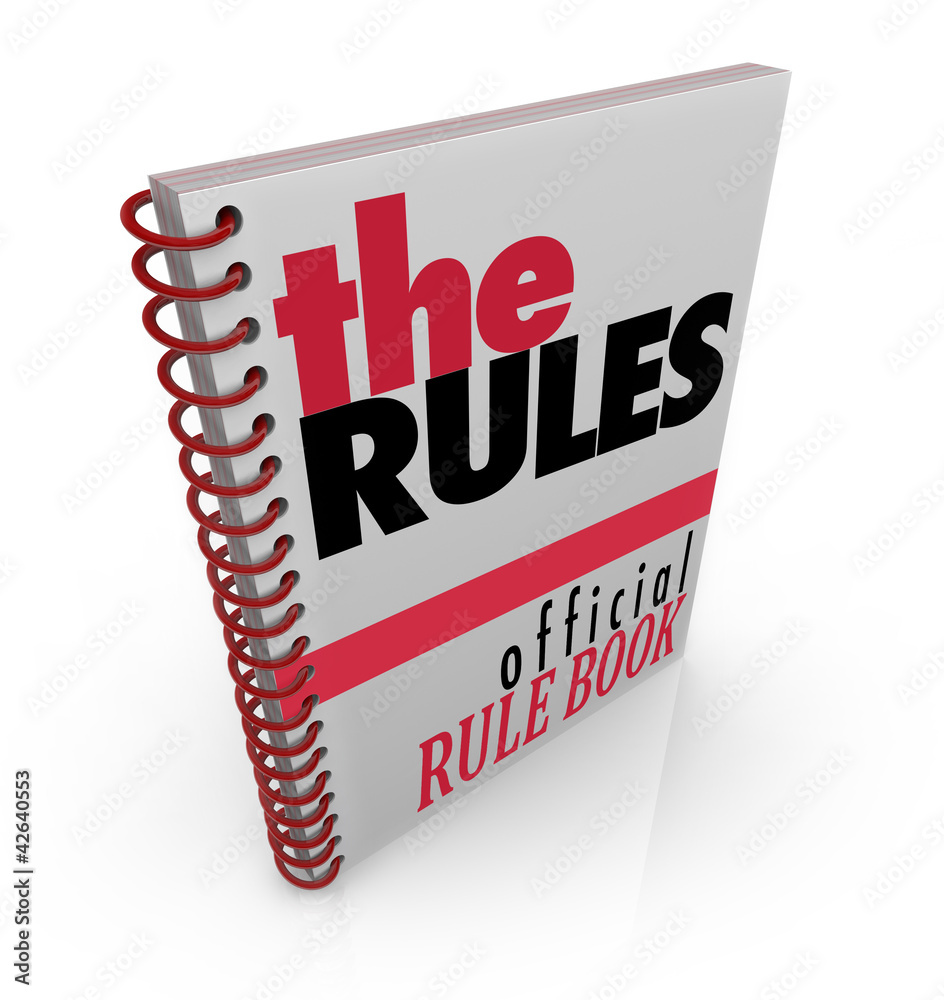 The Rules Book Official Rule Manual Directions Stock-Illustration ...