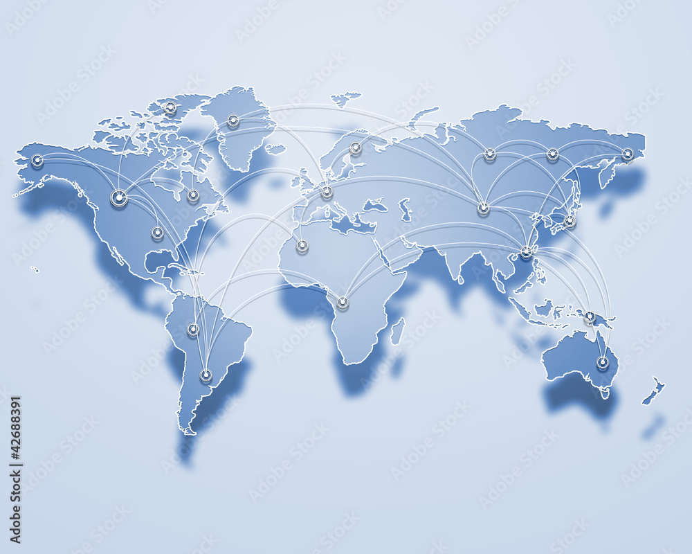 World map Stock Illustration | Adobe Stock