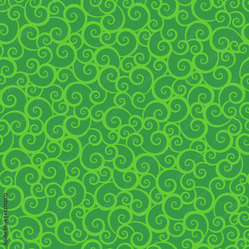 Seamless green swirls pattern, background, wallpaper Stock Vector ...