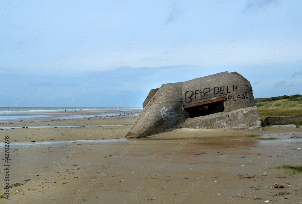 Blockhaus sur la plage de Dannes (Pas de calais ) Stock Photo | Adobe Stock