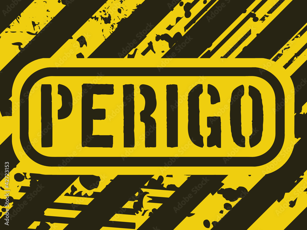 Palavra "perigo" - painel de aviso Stock Illustration | Adobe Stock