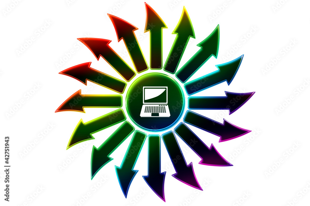 Flechas ordenador Stock Illustration | Adobe Stock