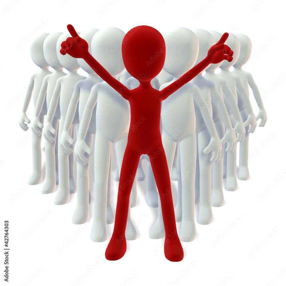 Arbeitsgruppe mit Anführer Stock-Illustration | Adobe Stock
