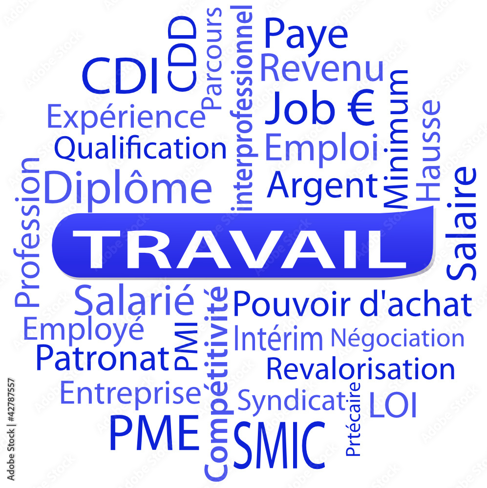 nuage de mots ; travail Stock Vector | Adobe Stock