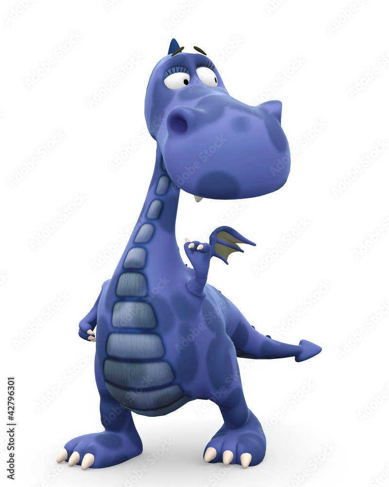 baby dragon looking back Stock Illustration | Adobe Stock