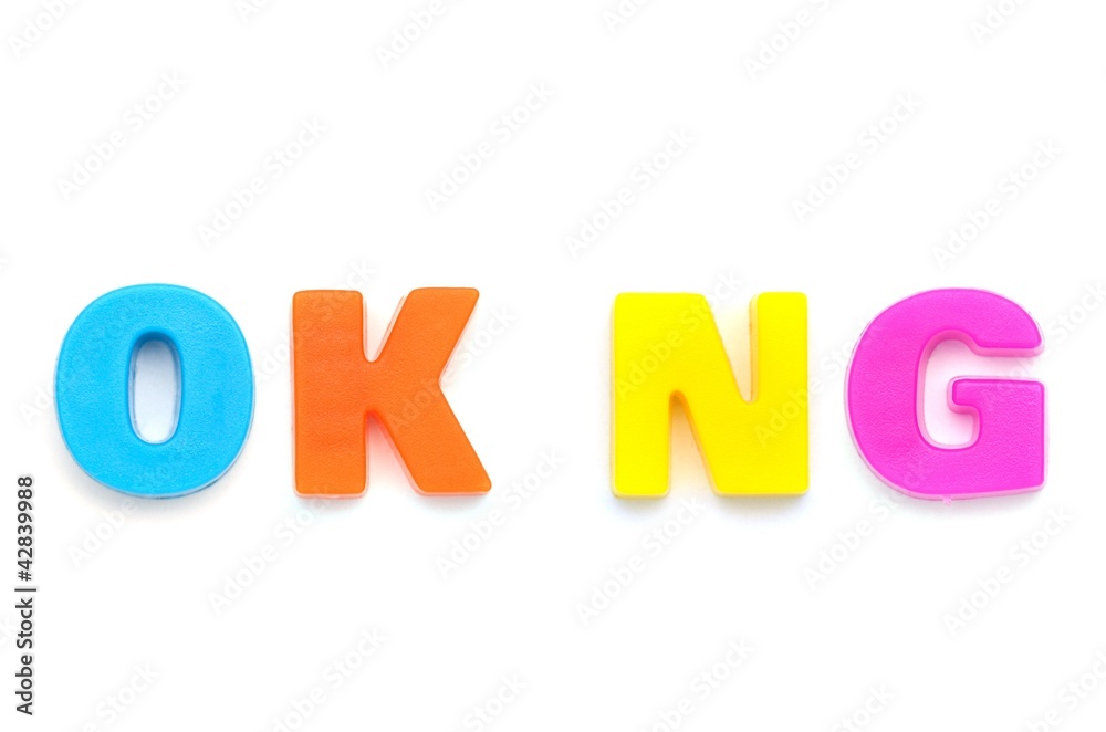 アルファベット OK NG Stock 写真 | Adobe Stock
