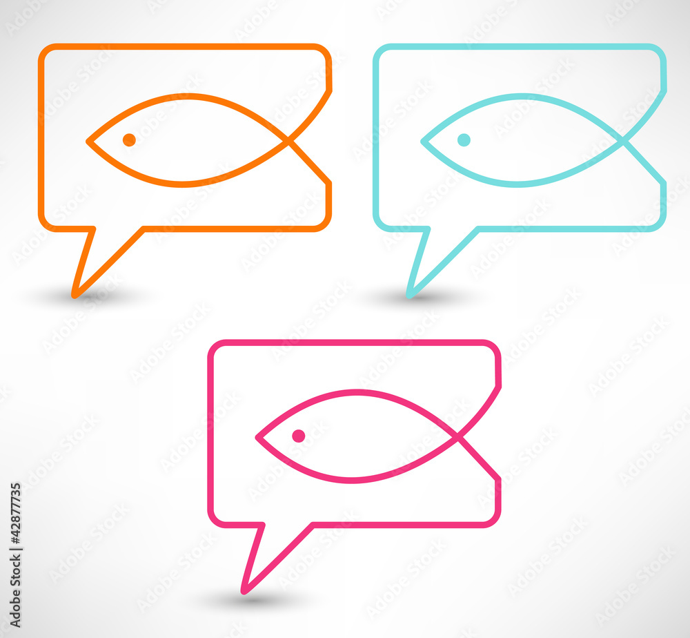 Christian religion symbol fish Stock Vector | Adobe Stock