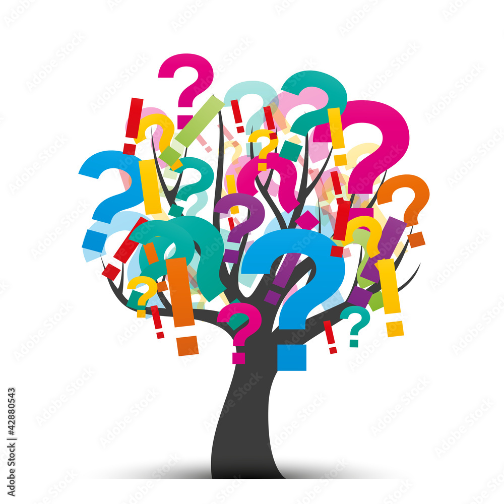 picto arbre et point d'interrogation Stock Vector | Adobe Stock