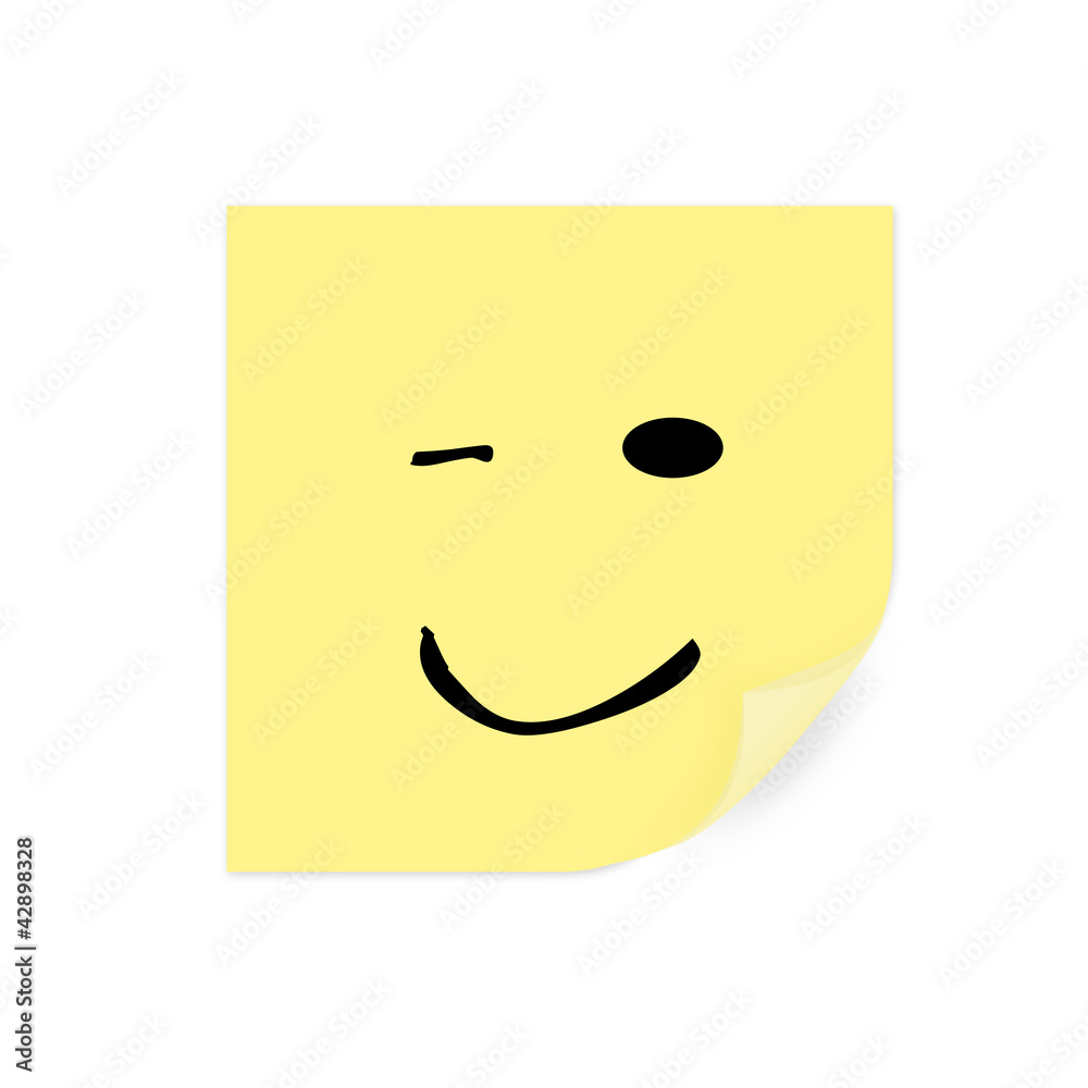 smiley - clin d'oeil Stock Illustration | Adobe Stock