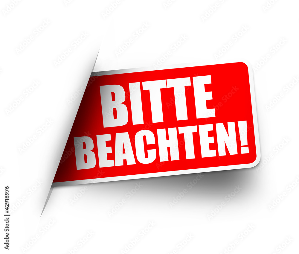 Bitte beachten! Button, Icon Stock-Illustration | Adobe Stock