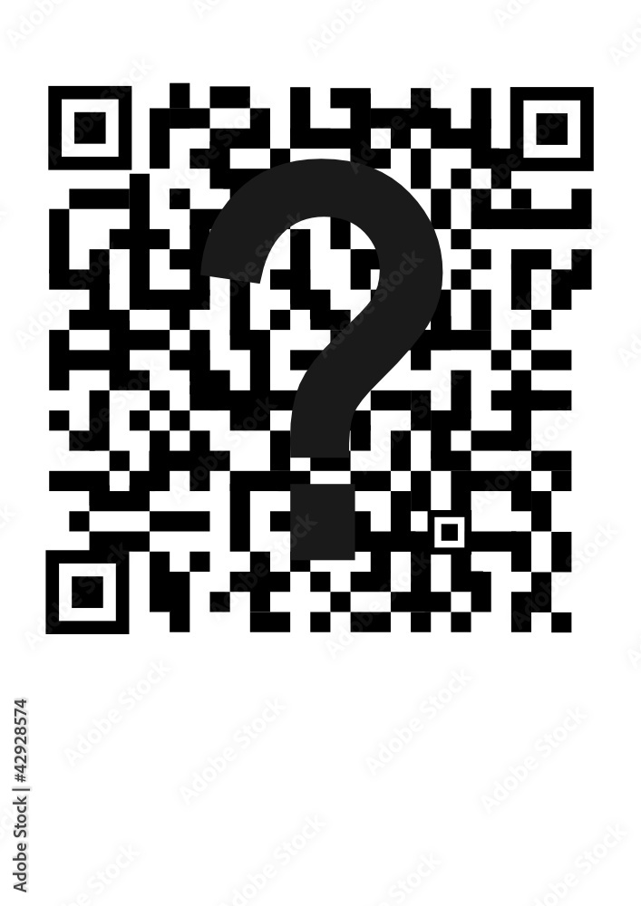 Fragezeichen auf qrcode Stock Vector | Adobe Stock