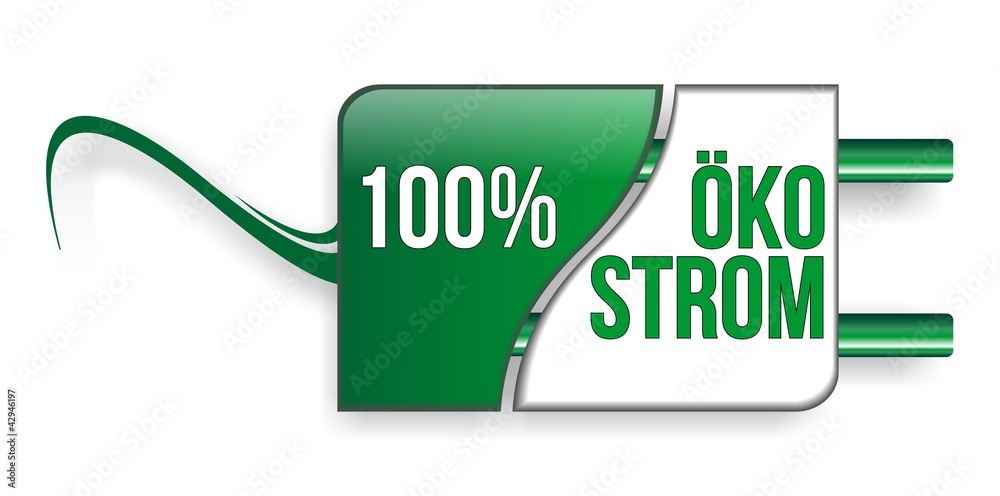 100% Ökostrom - Symbol Stock-Illustration | Adobe Stock