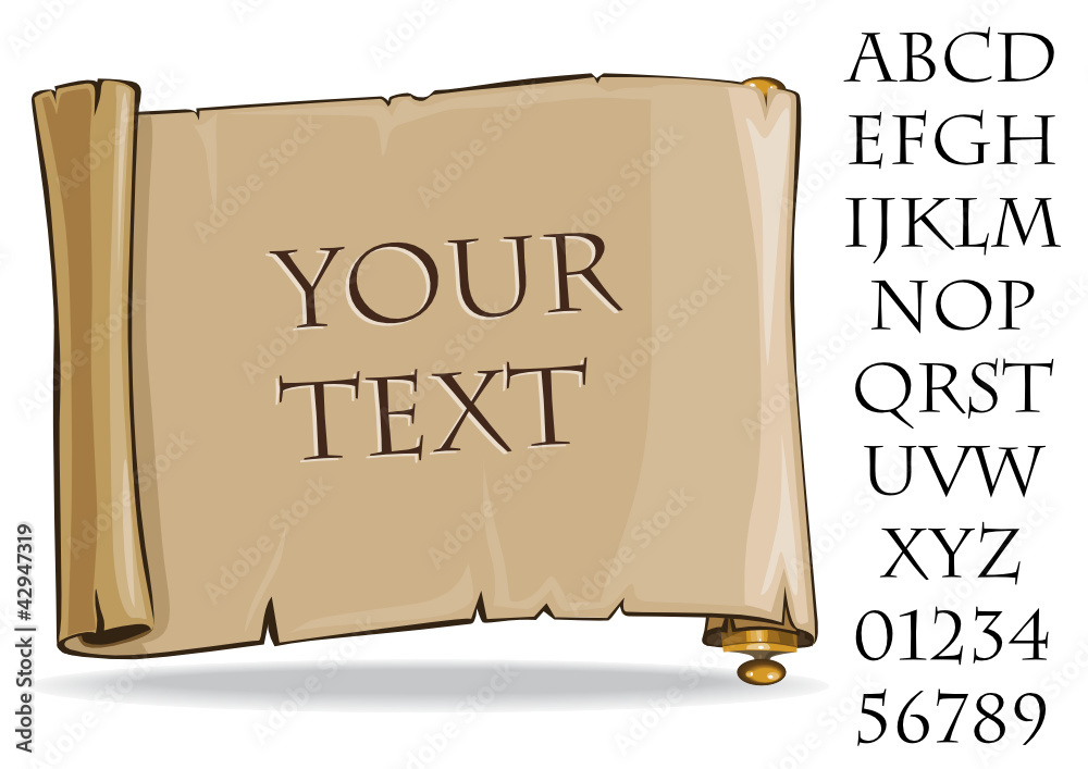 Vecteur Stock Parchemin horizontal - modifiable | Adobe Stock