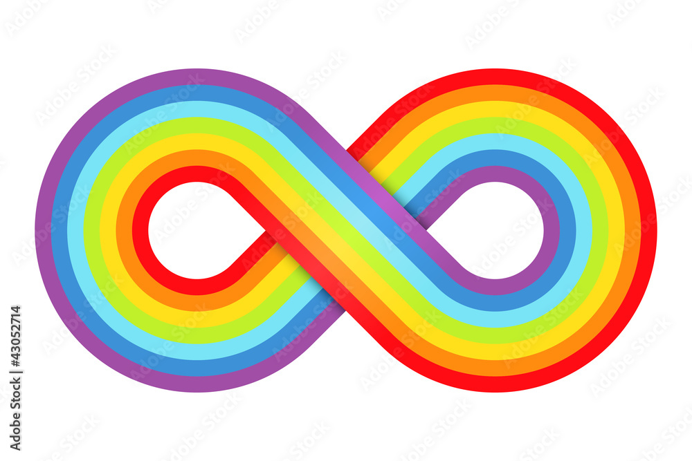 Abstract rainbow infinity. Vector illustration. Stock Vector | Adobe Stock