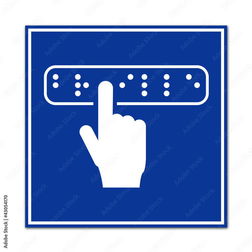 Señal simbolo lenguaje braille Stock Illustration | Adobe Stock