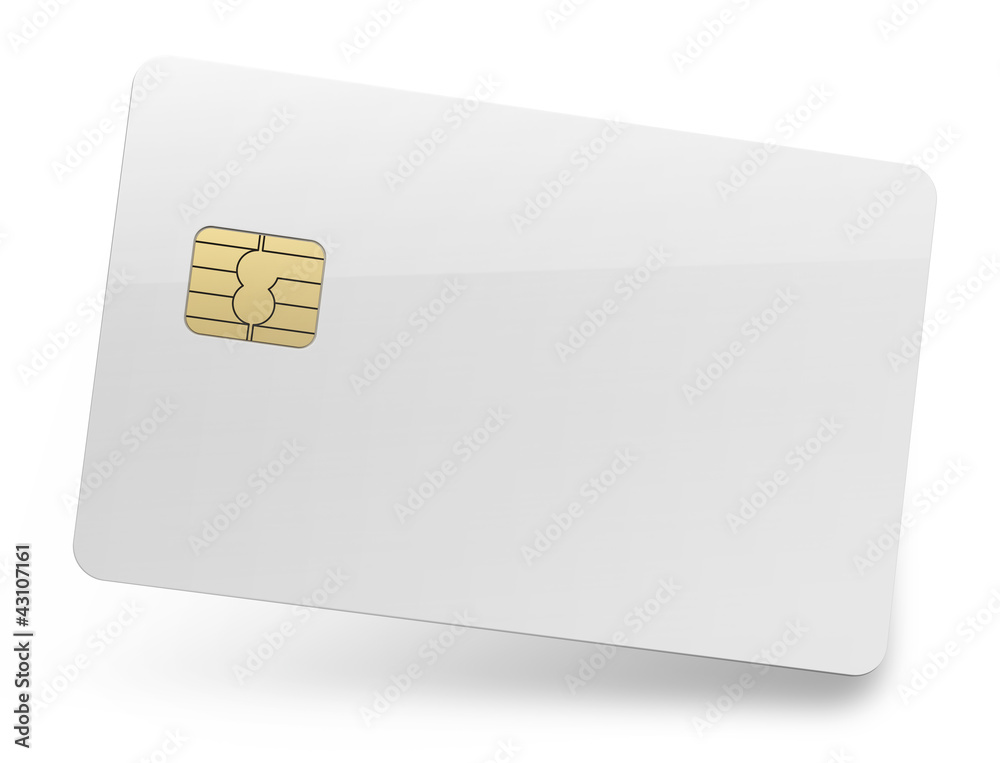 Carte à puce sur fond blanc 2 Stock Illustration | Adobe Stock