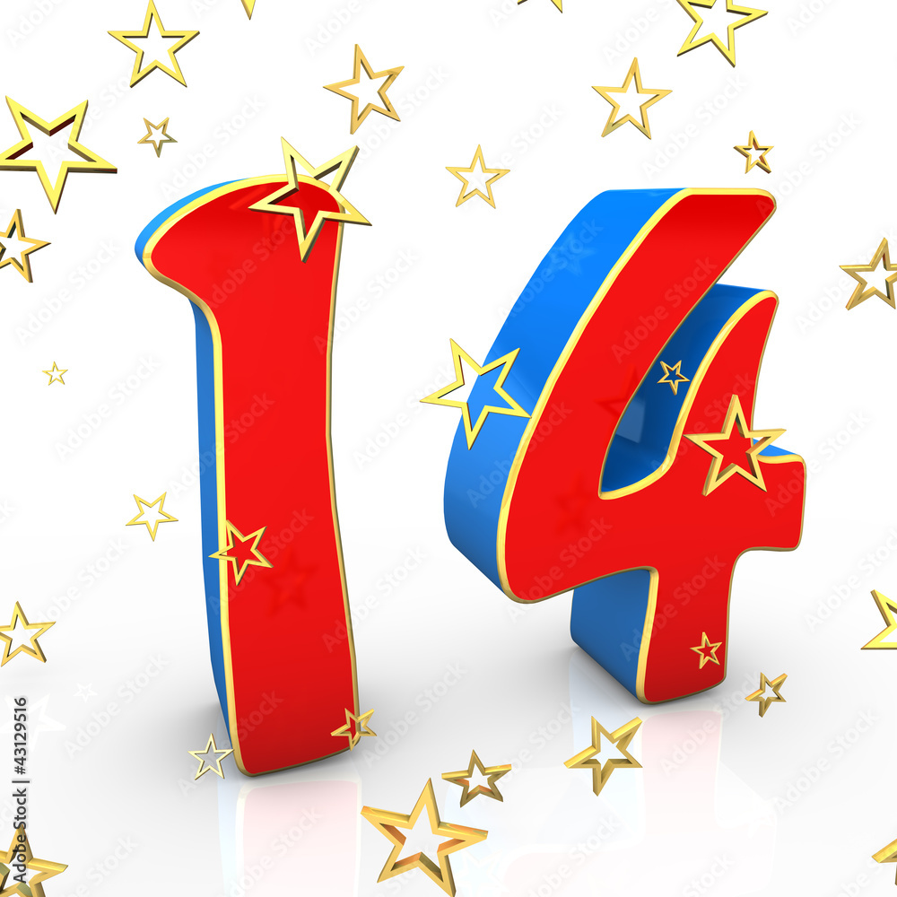 14 Years Old - Happy Birthday Stock Illustration | Adobe Stock