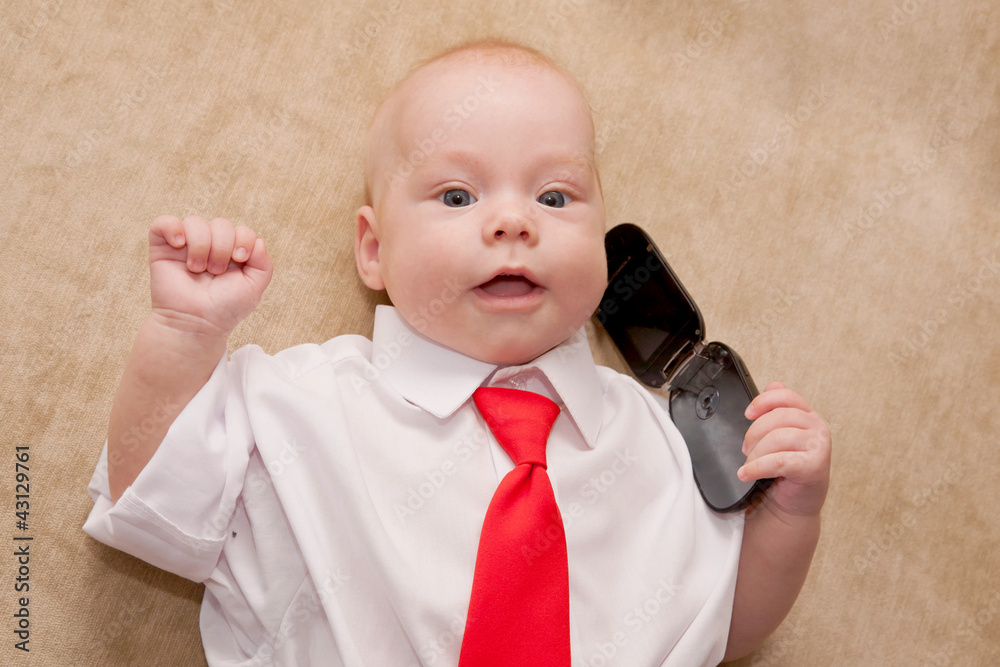 Baby Talking On Cell Phone