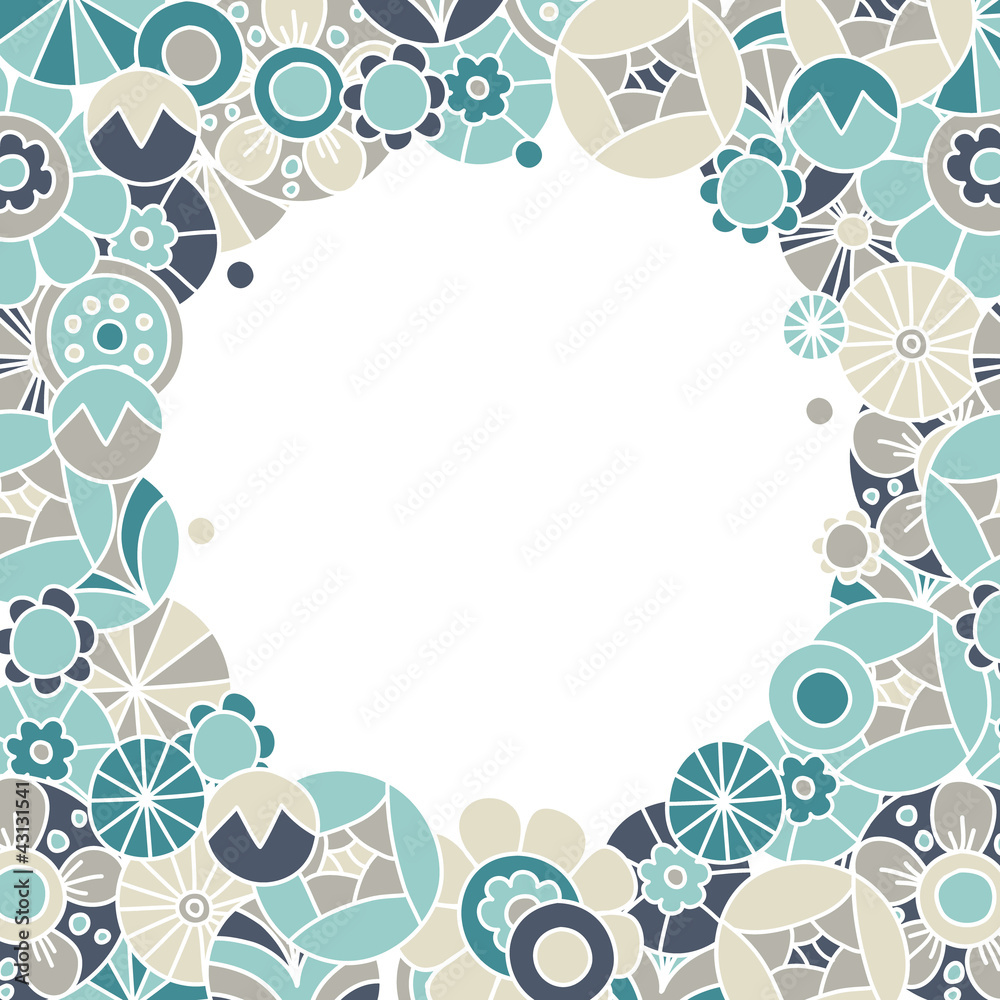 Floral invitation card. Template frame design for card. Stock Vector ...