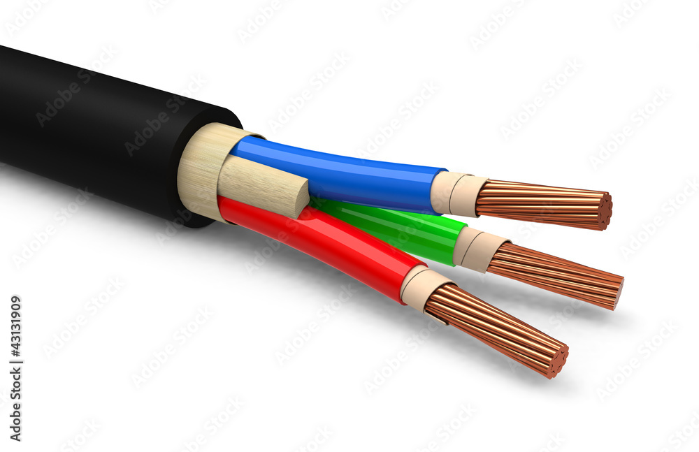 Das Elektrokabel Stock-Illustration | Adobe Stock