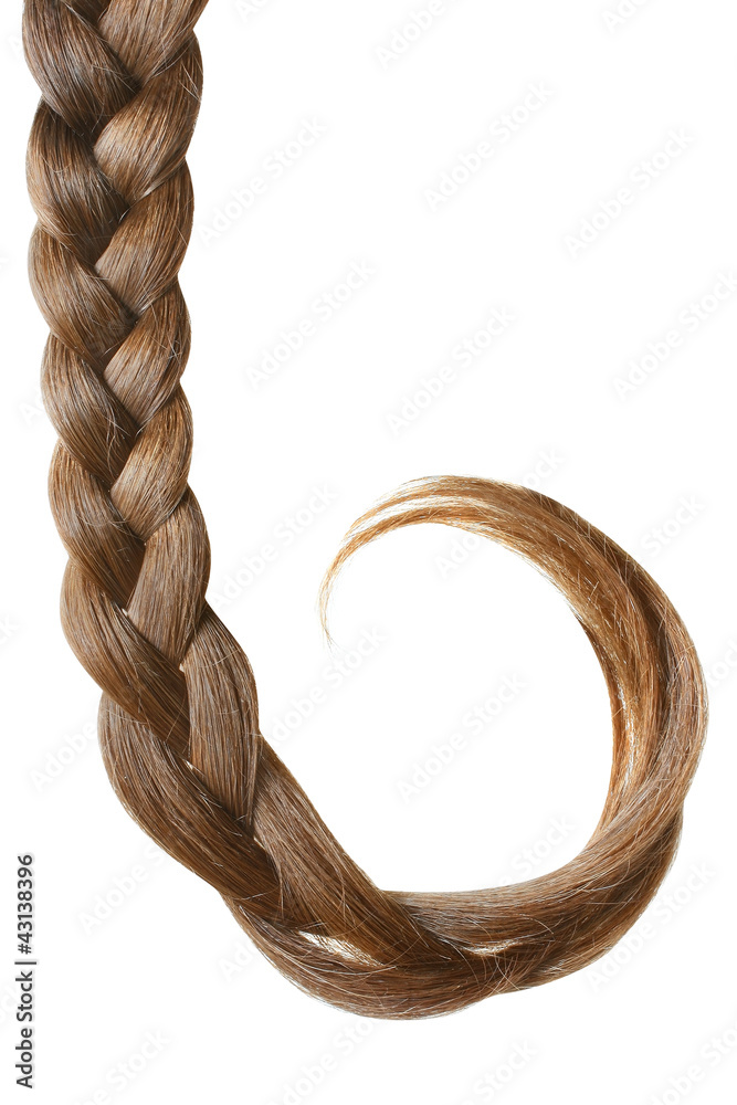 Braid isolated on white. Stock Photo | Adobe Stock
