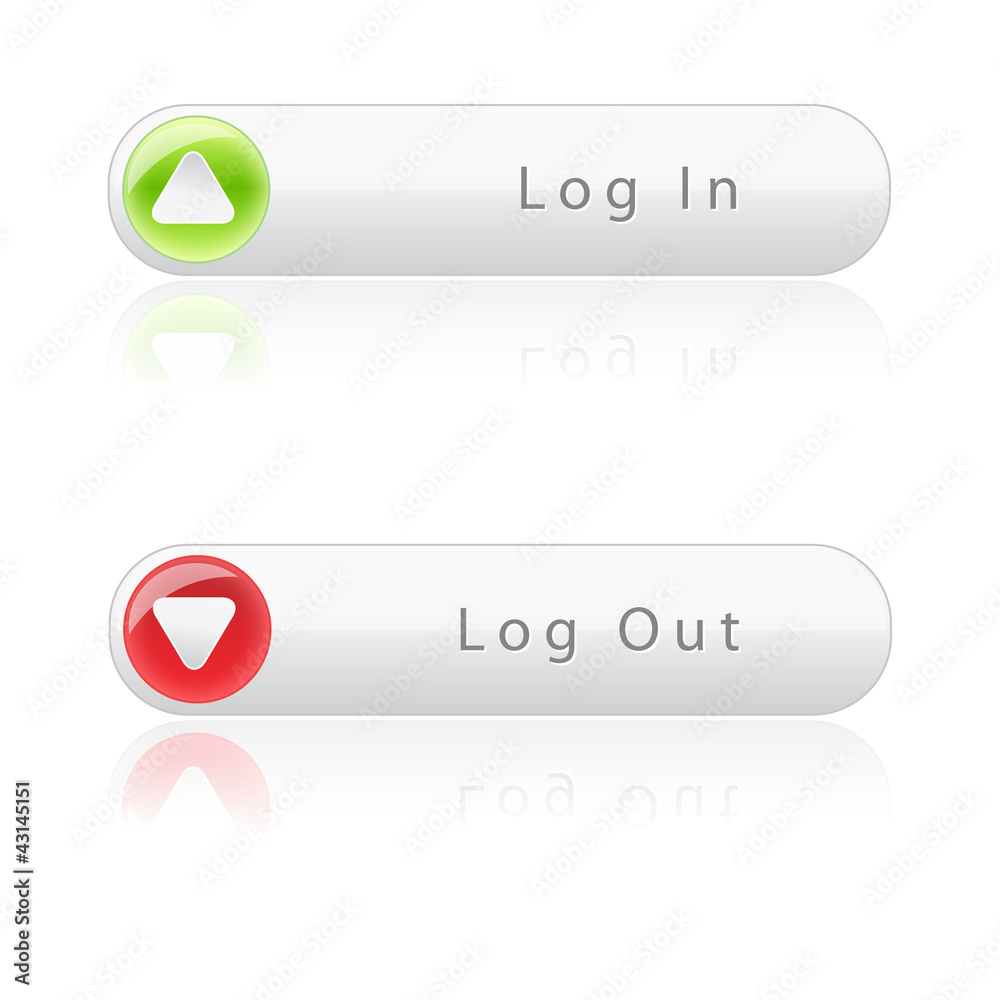 Login Logout Button Stock Vector | Adobe Stock