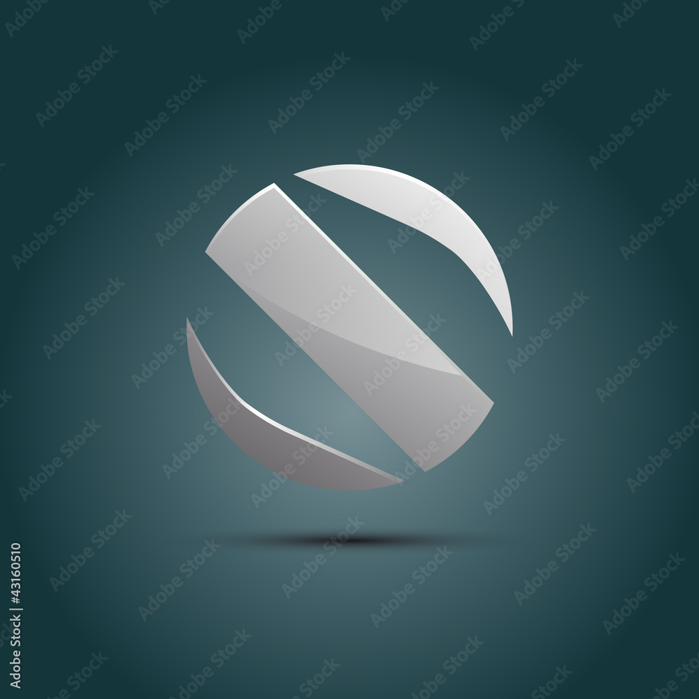 Metallic Logo spherical letter S # Vector Stock Vector | Adobe Stock