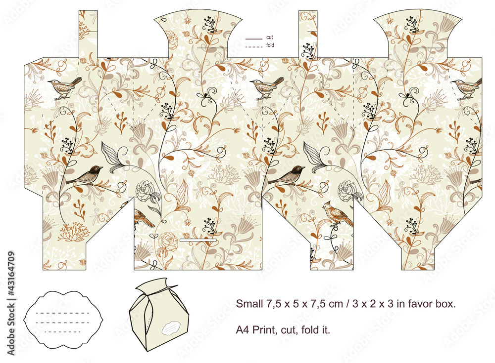 Gift box template Stock Vector | Adobe Stock