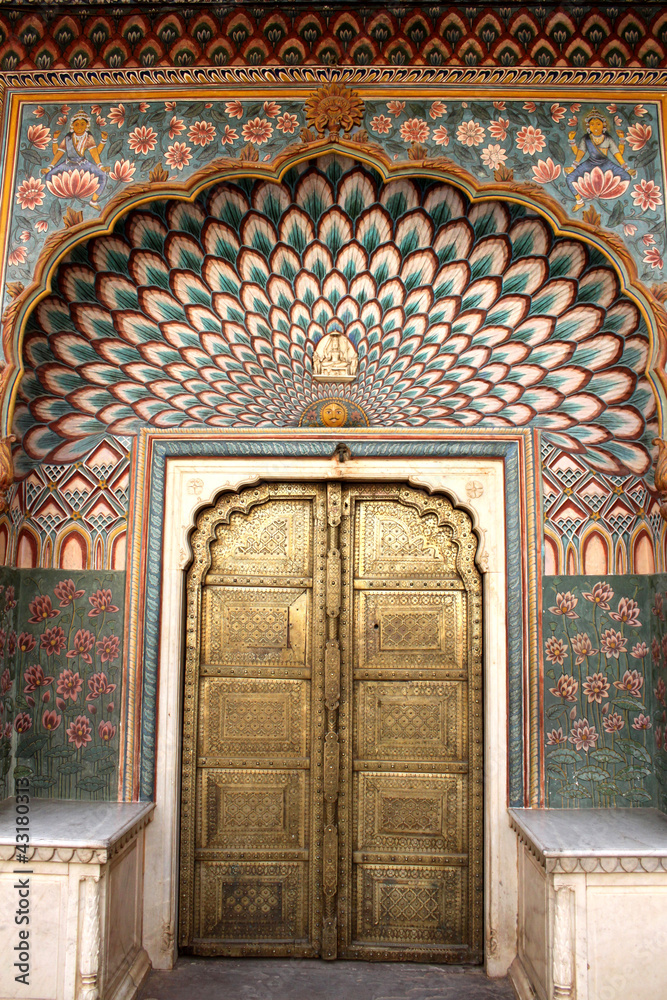 Lotus Gate, City Palace, Jaipur, India Stock Photo | Adobe Stock