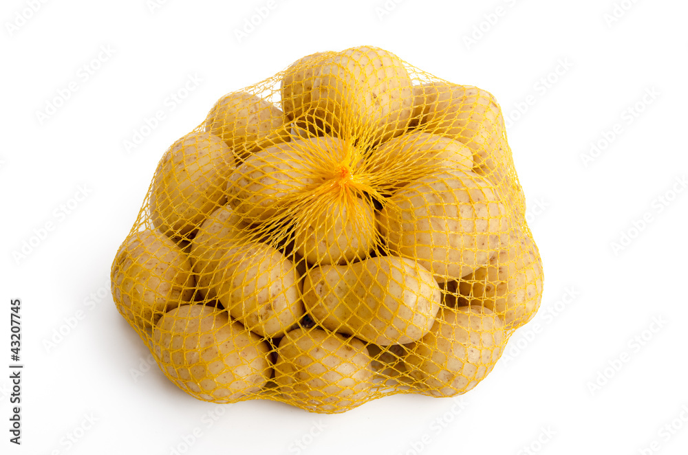 Kartoffeln im Netz Stock-Foto | Adobe Stock